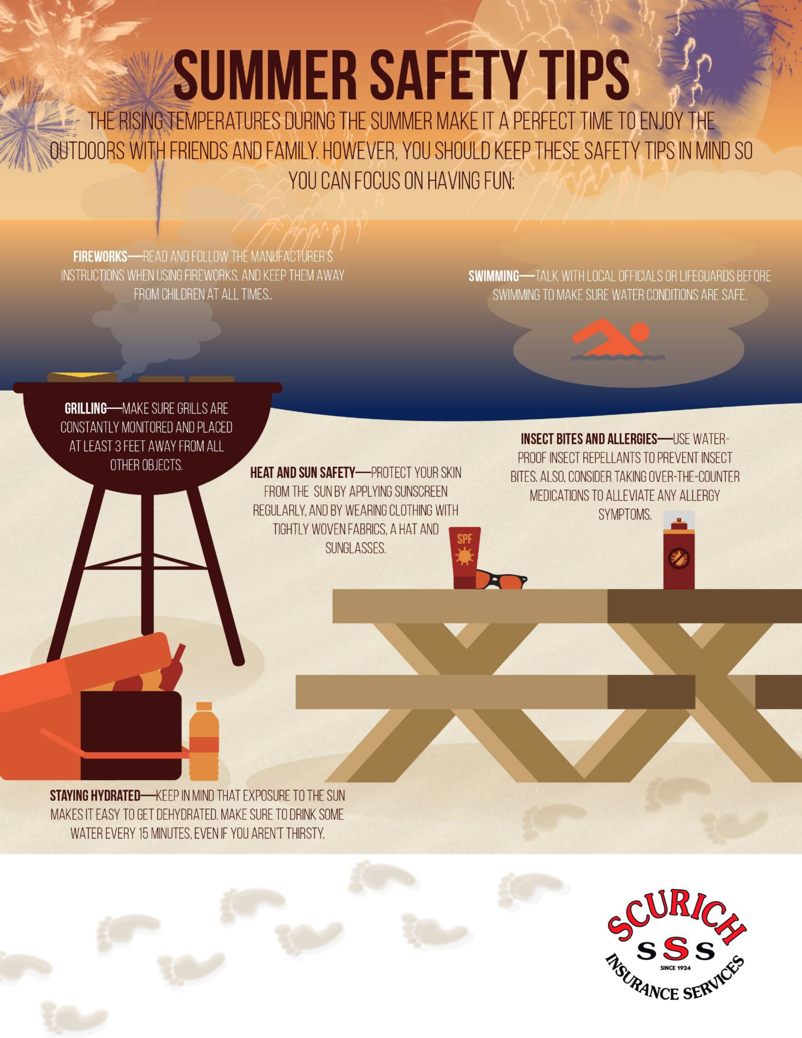 Summer Safety Tips Info Graphic Scurich Insurance Services Summer Safety Tips Info Graphic Scurich Insurance Services